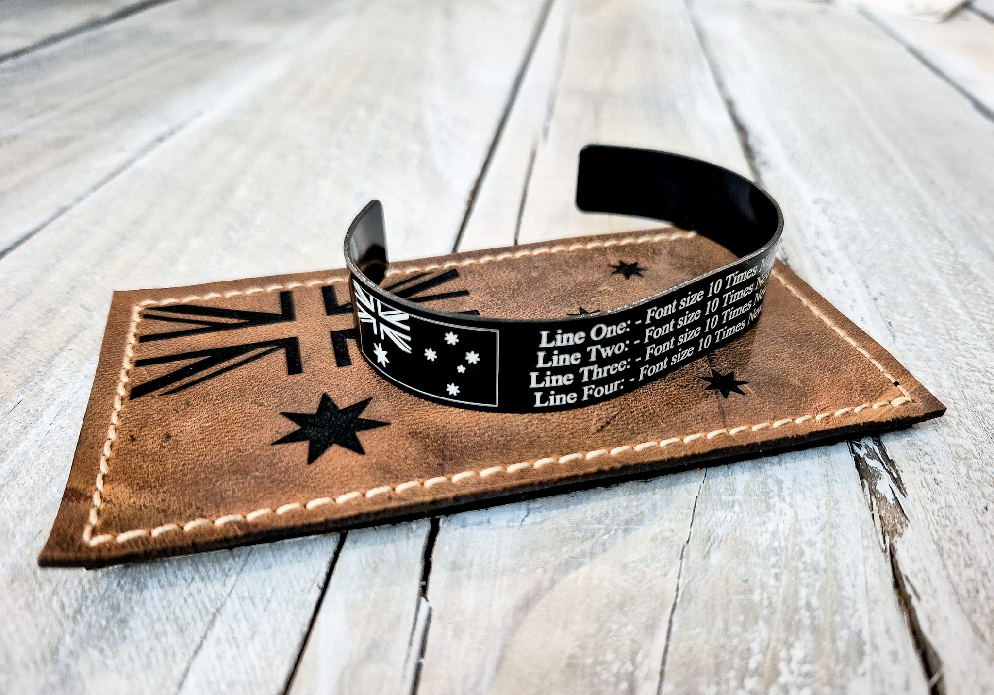 Personalised Memorial Bracelet Band – Australia | Paratus Leather Co ...