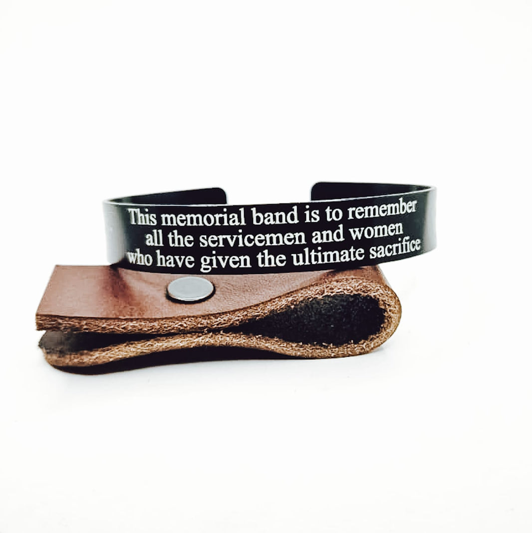 Personalised Memorial Bracelet Band – Australia | Paratus Leather Co ...