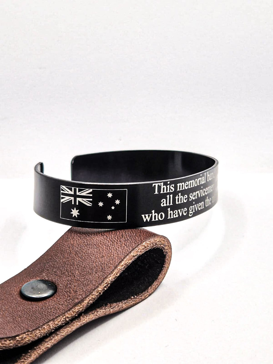 Personalised Memorial Bracelet Band – Australia | Paratus Leather Co ...